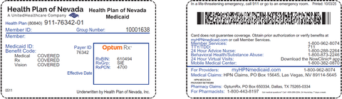 Health Plan ID Card - Member - Home
