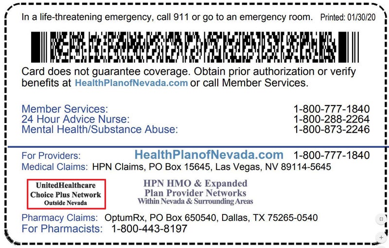 POS - Employer Plans - Doctor or Provider - Member - Health Plan of Nevada